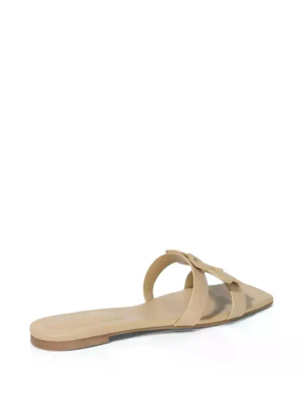 Simkhai Monogram Leather Slides