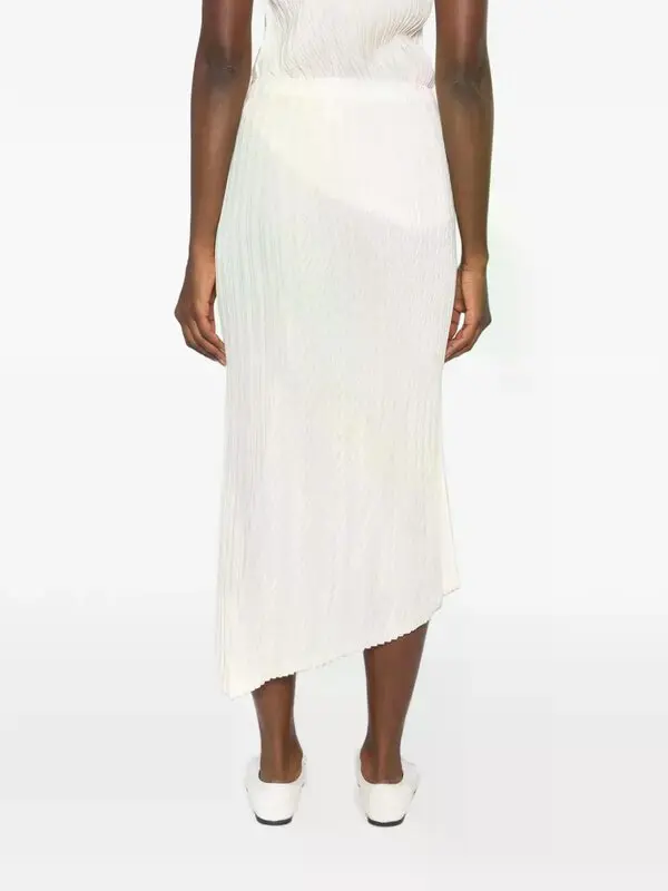 Issey Miyake Asymmetric Pleated Midi Skirt
