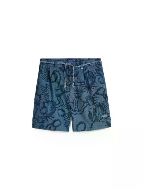 Scotch & Soda Graphic-print Drawstring Shorts