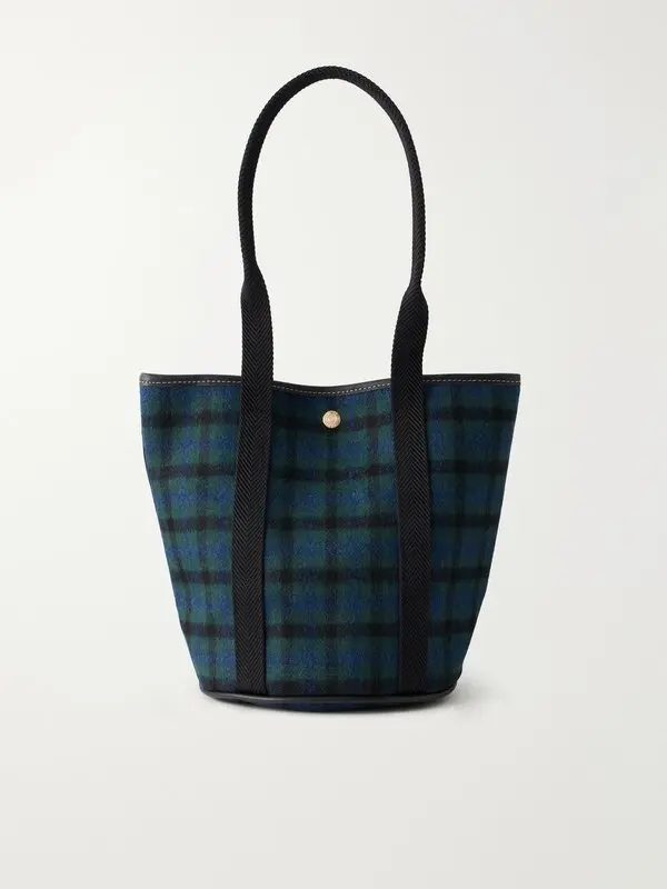 Rue De Verneuil Canvas And Leather Trimmed Bucket Tote