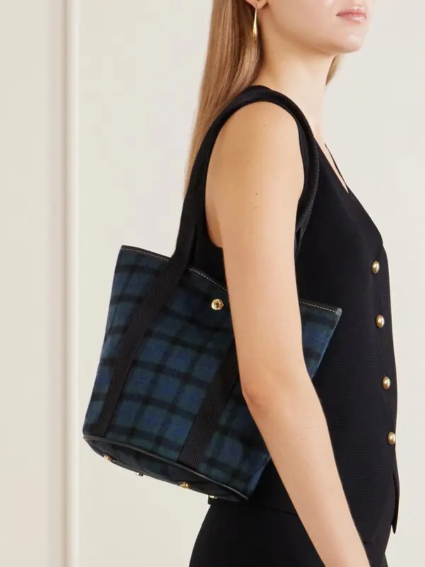 Rue De Verneuil Canvas And Leather Trimmed Bucket Tote
