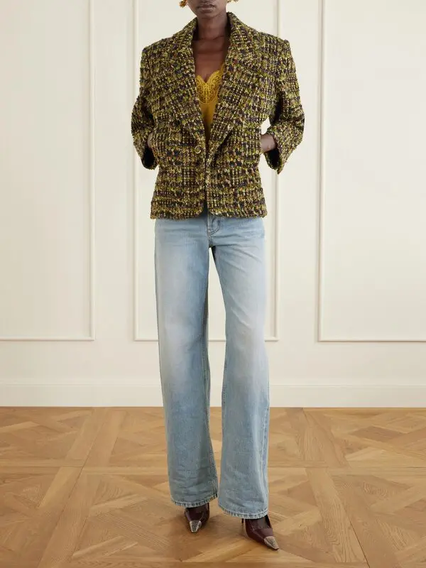 Saint Laurent Wool-blend Bouclé Blazer