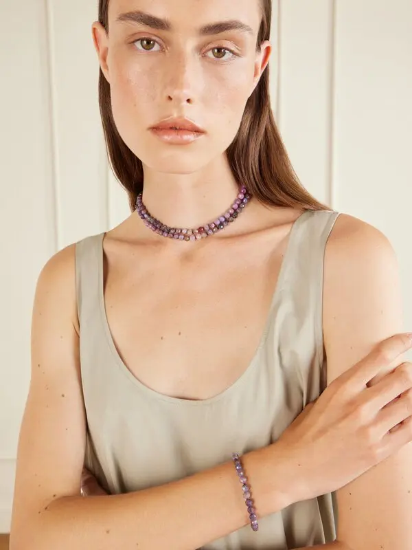 Jia Jia 14-karat Gold Ruby Beaded Necklace