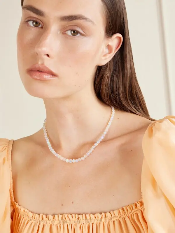Jia Jia 14-karat Gold Opal Beaded Necklace