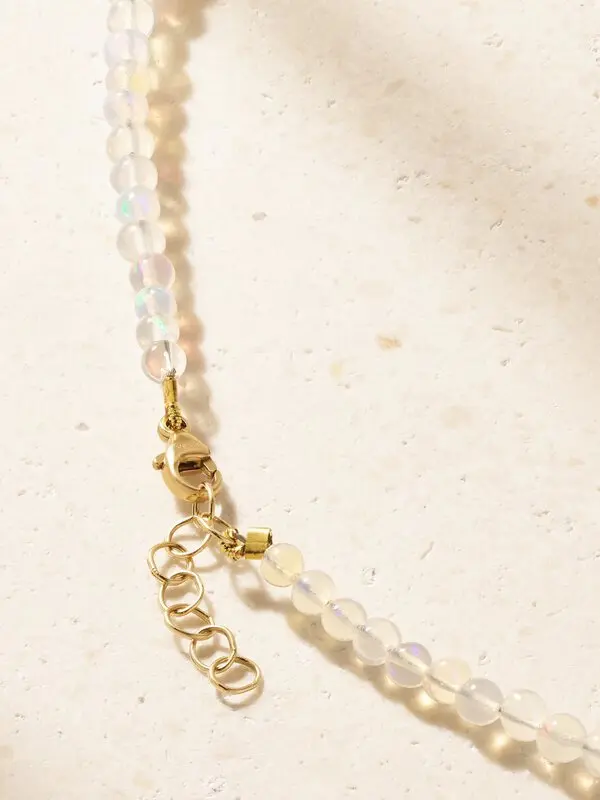 Jia Jia 14-karat Gold Opal Beaded Necklace