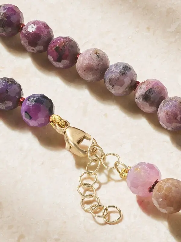 Jia Jia 14k Gold Ruby Beaded Bracelet
