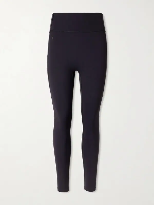 On Studio 7/8 Stretch Recycled-jersey Leggings - Black