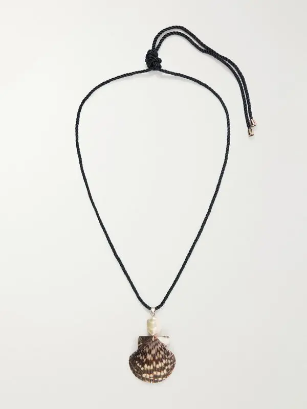 JENNIFER BEHR Rhodes Silver-tone Shell Necklace