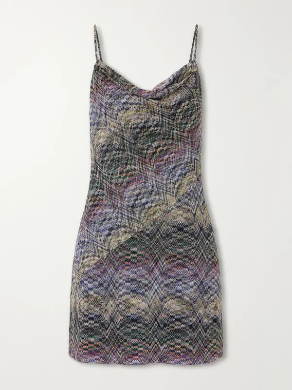 Missoni Metallic Crochet Mini Dress