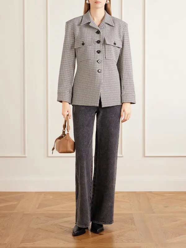 Veronica Beard Houndstooth Jacquard Blazer