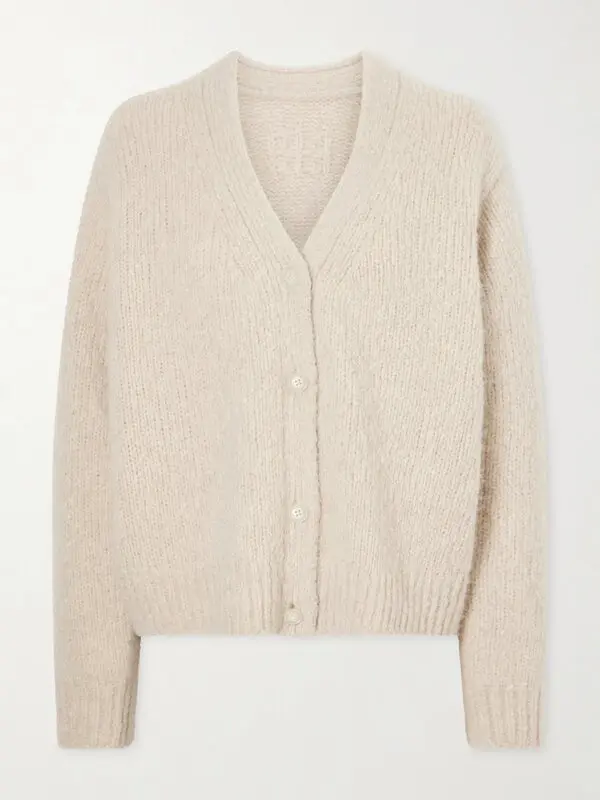 NILI LOTAN Lorana Wool And Cashmere-blend Cardigan - Neutrals