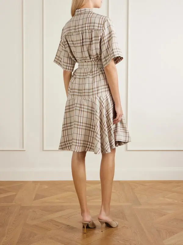 Burberry Checked Woven Mini Dress