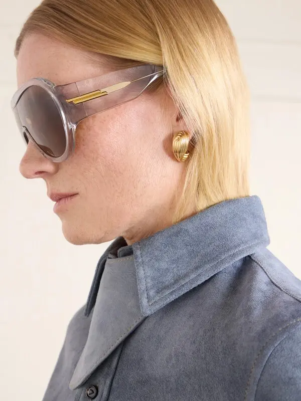 Bottega Veneta Shield Mask-frame Sunglasses