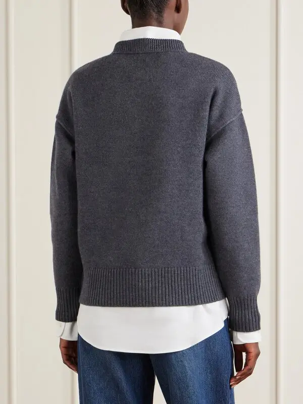 AMI Paris Adc Intarsia Wool Sweater