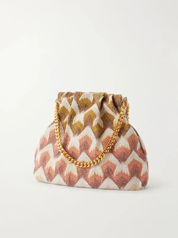 Missoni Crochet-knit Drawstring Bag