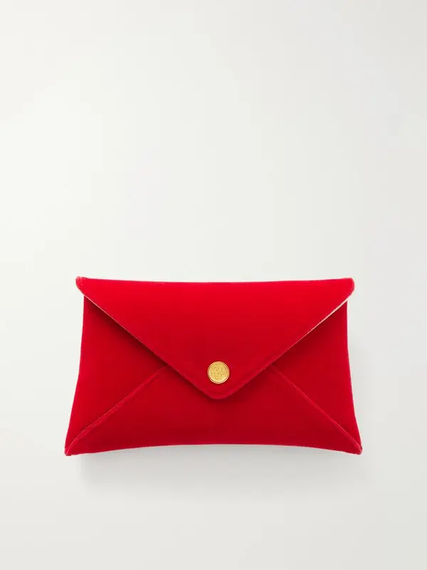 Altuzarra Envelope Velvet Clutch