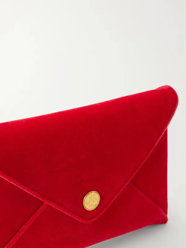 Altuzarra Envelope Velvet Clutch