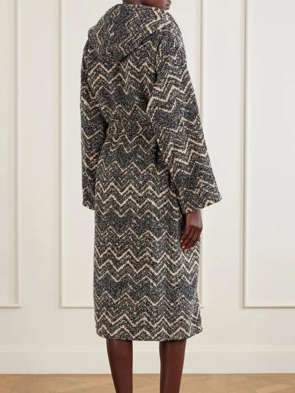 Missoni Azul Hooded Cotton Robe