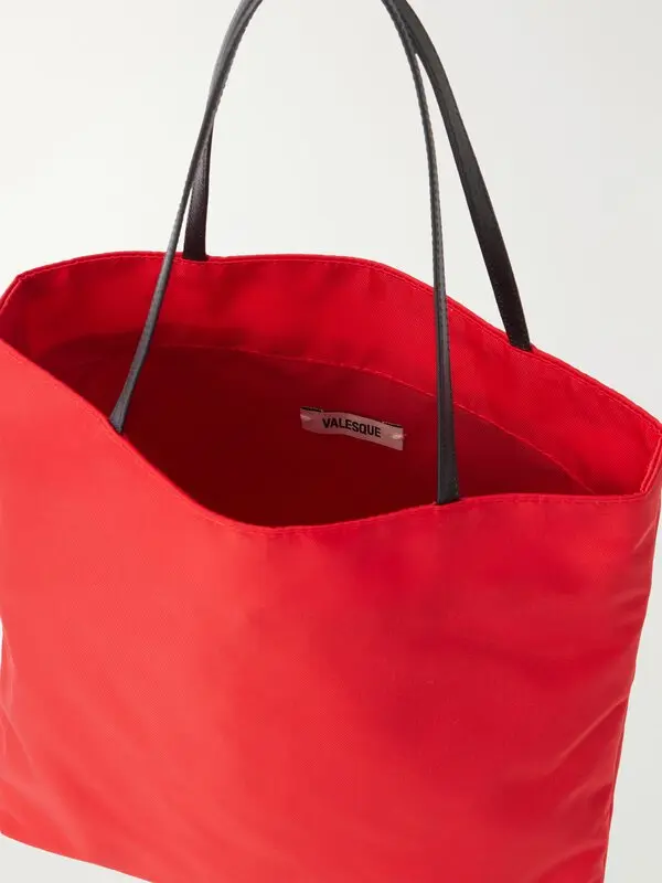 VALESQUE Thea Nylon Tote Bag With Leather Trim