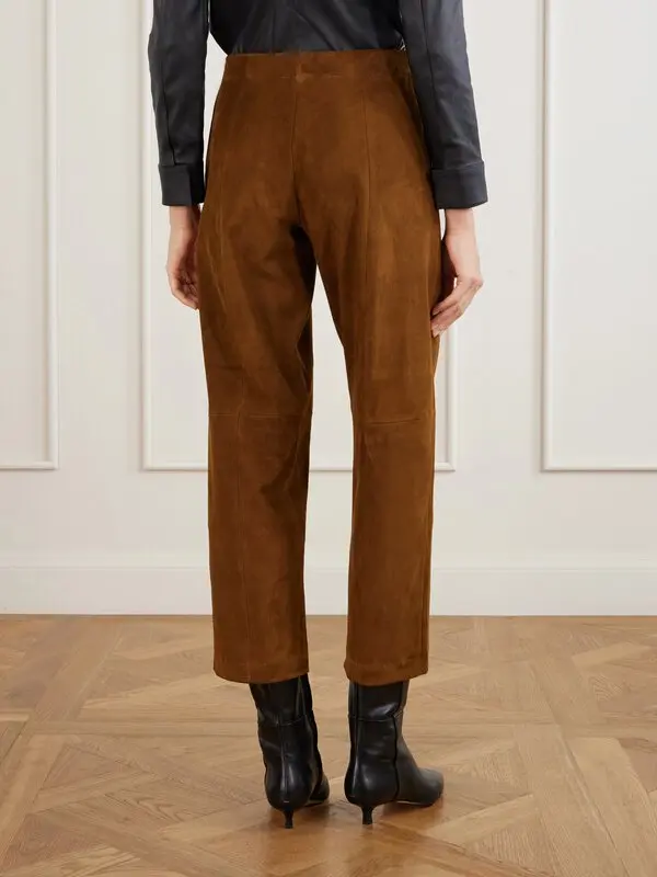 Stouls Bugsy Wide-leg Suede Pants