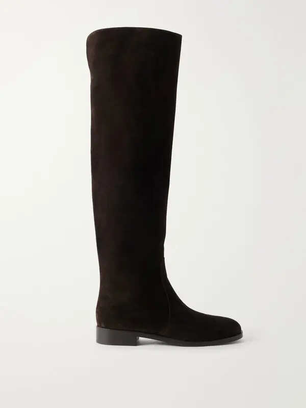 GIANVITO ROSSI Zayne Suede Over-the-knee Boots - Brown