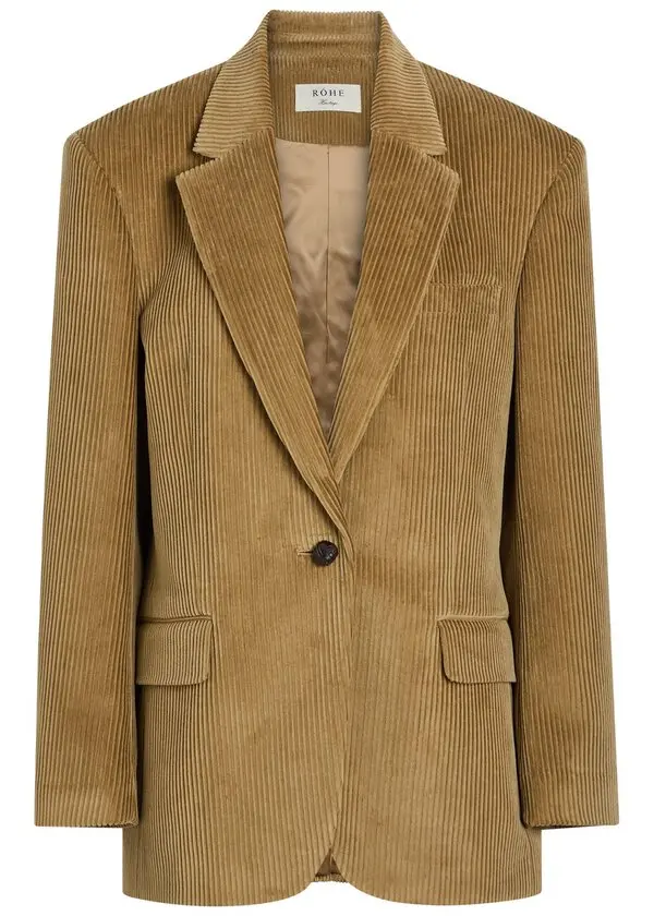 RÓHE Oversized Corduroy Blazer - Beige
