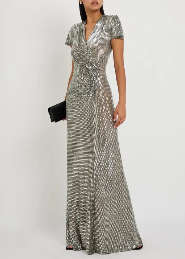 SELF-PORTRAIT Rhinestone-embellished Maxi Dress