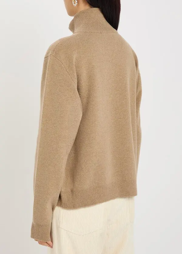 RÓHE Half-zip Wool-blend Jumper