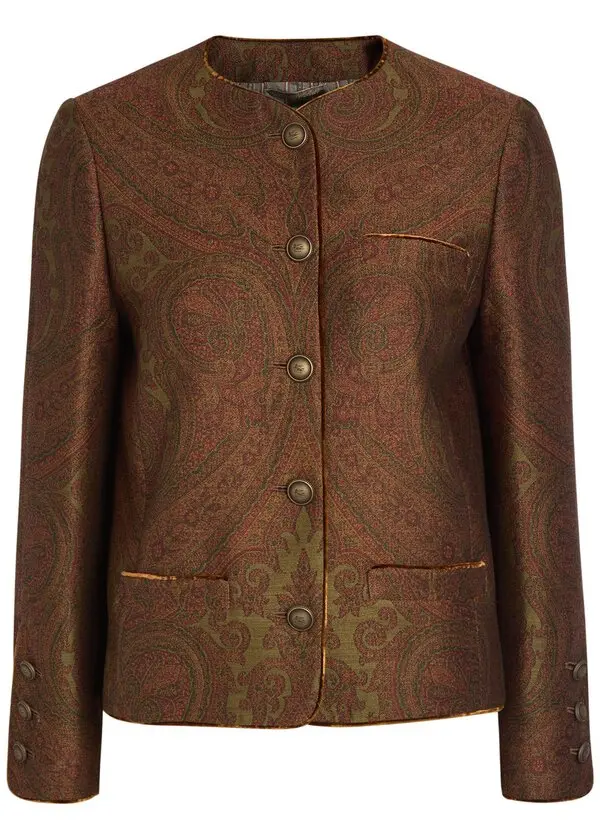 Etro Paisley Jacquard Tailored Woven Jacket