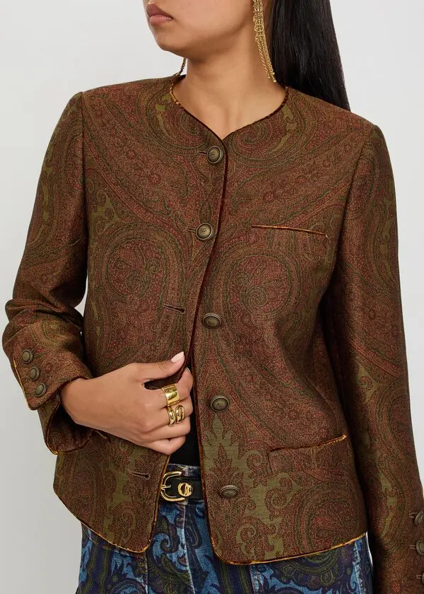 Etro Paisley Jacquard Tailored Woven Jacket