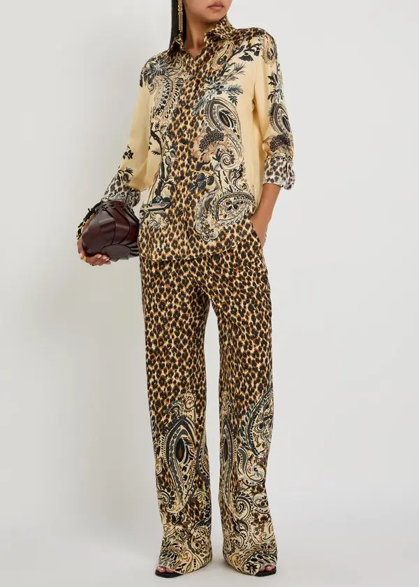 Etro Leopard-print Silk Shirt