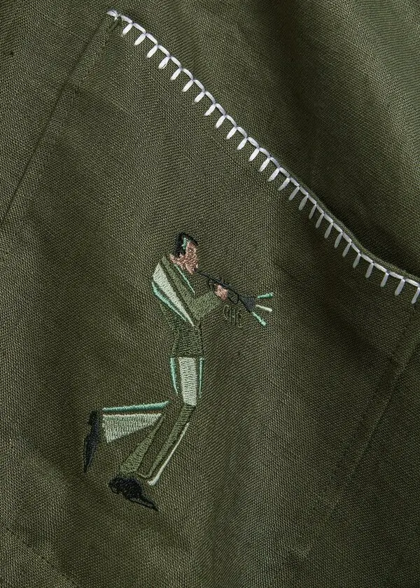 CHE Trompette Embroidered Linen Shirt