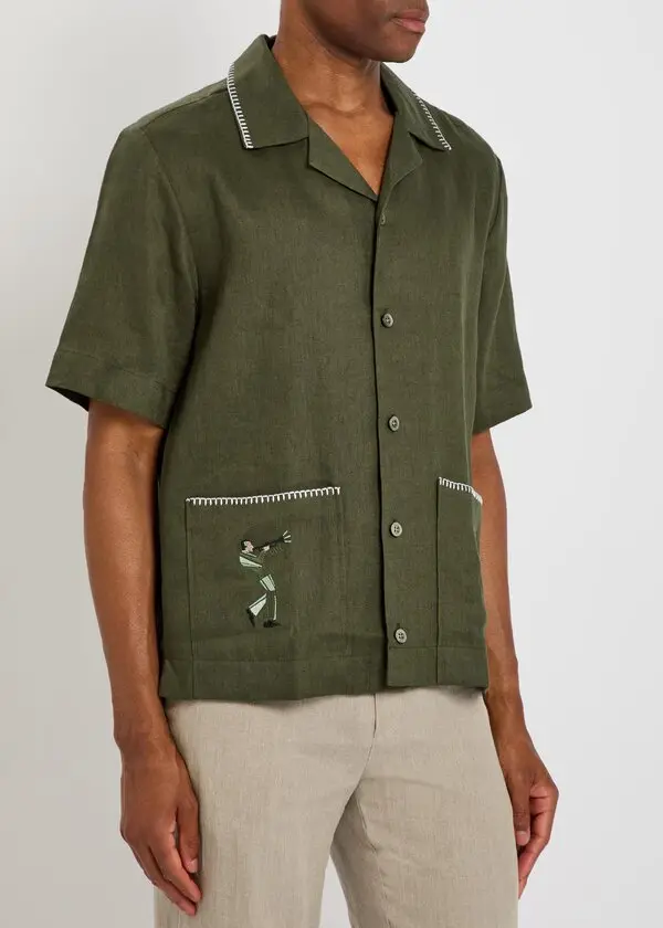 CHE Trompette Embroidered Linen Shirt