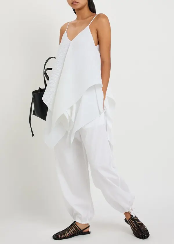 JW Anderson Pleated Asymmetric Chiffon Top