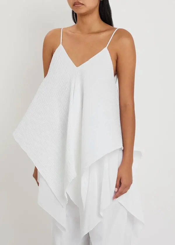 JW Anderson Pleated Asymmetric Chiffon Top