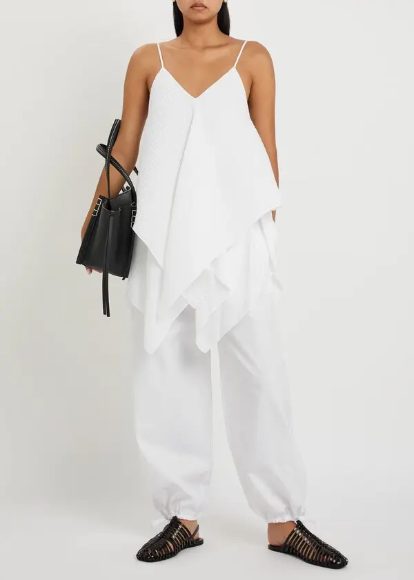 JW Anderson Pleated Asymmetric Chiffon Top