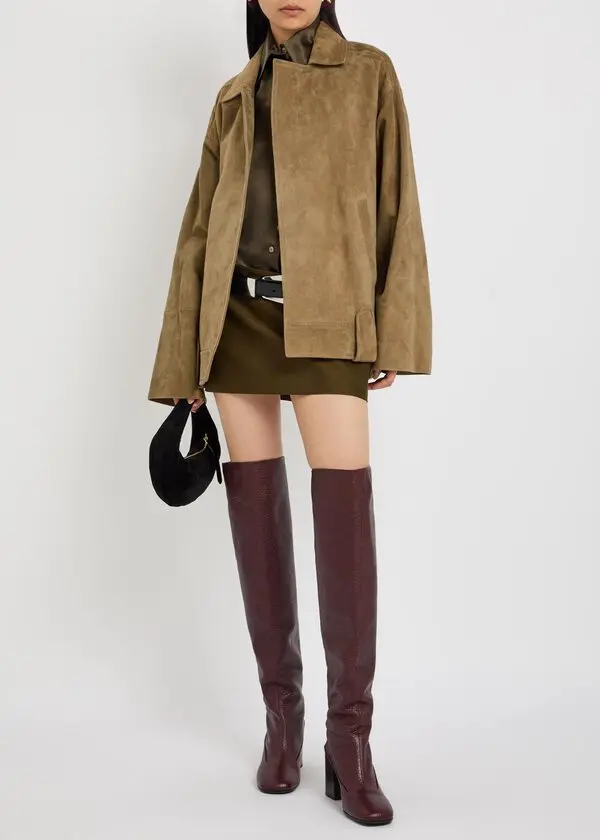 Khaite Alder Belted Suede Jacket