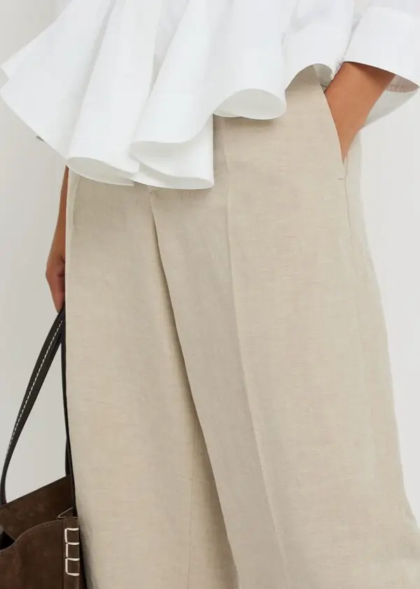 JW Anderson Tailored Cotton And Linen-blend Trousers
