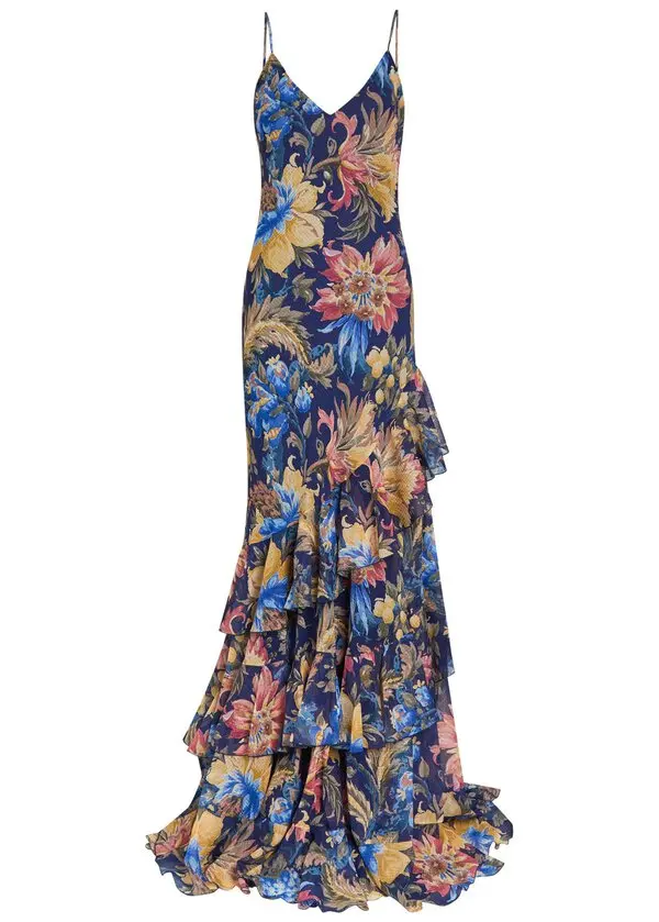 Etro Floral-print Chiffon Maxi Dress