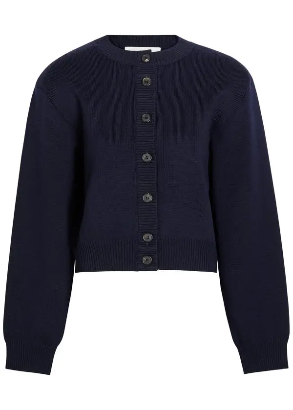 RÓHE Rohé Stretch-wool Cardigan With Padded Shoulders