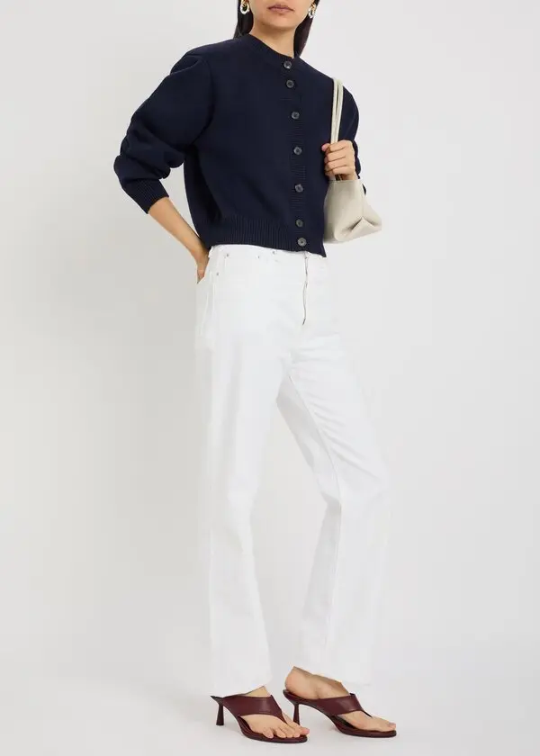 RÓHE Rohé Stretch-wool Cardigan With Padded Shoulders