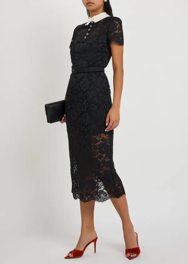 SELF-PORTRAIT Lace Midi Dress