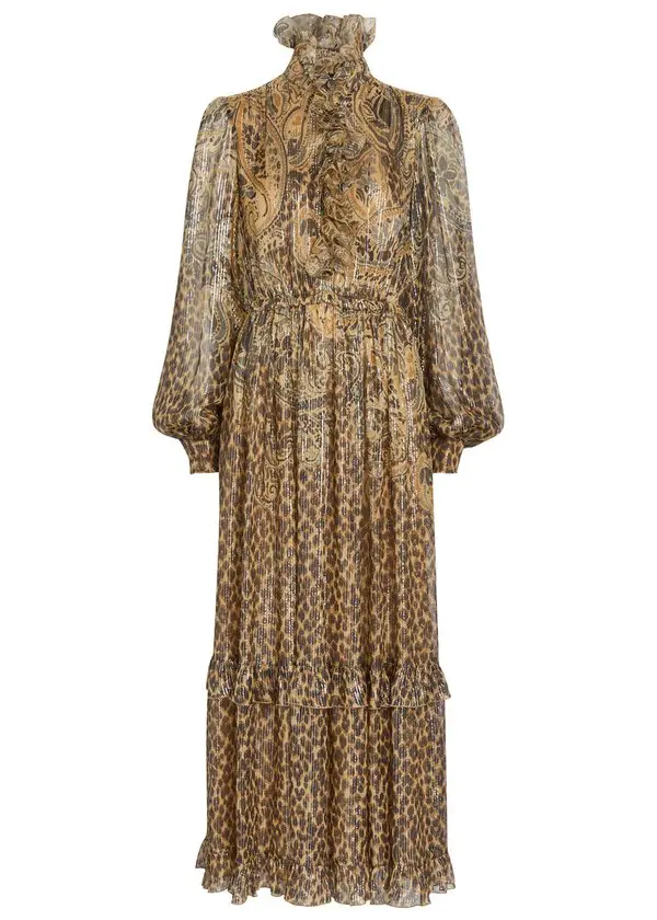 Etro Printed Silk-blend Midi Dress