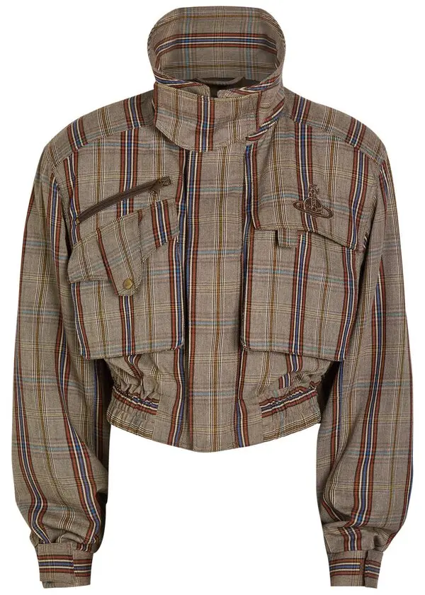 VIVIENNE WESTWOOD Memphis Plaid Woven Bomber Jacket