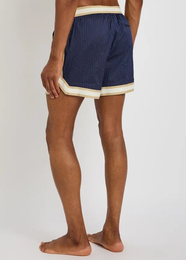 CHE Baller Striped Woven Swim Shorts