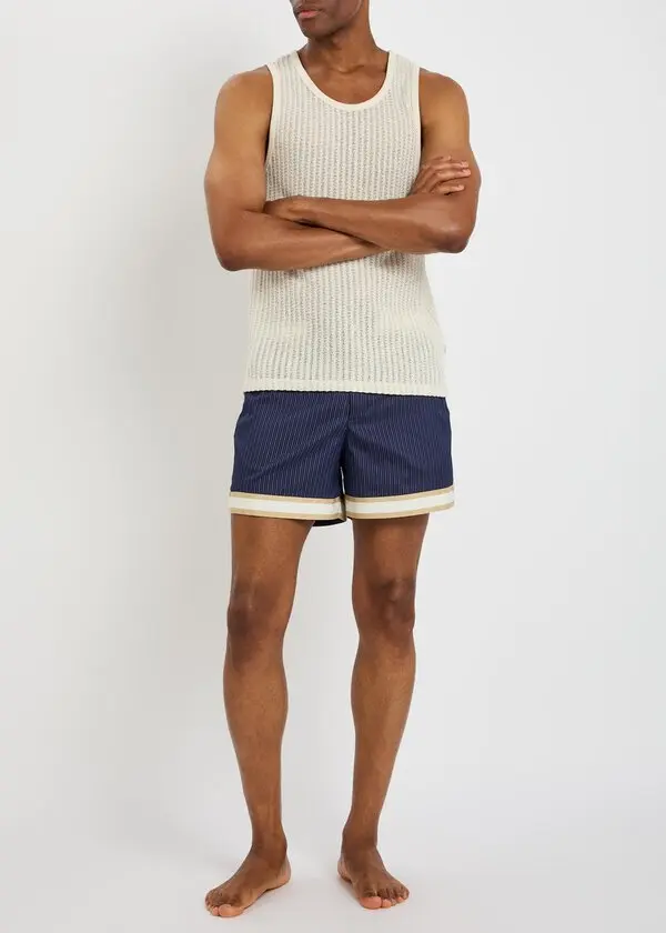 CHE Baller Striped Woven Swim Shorts