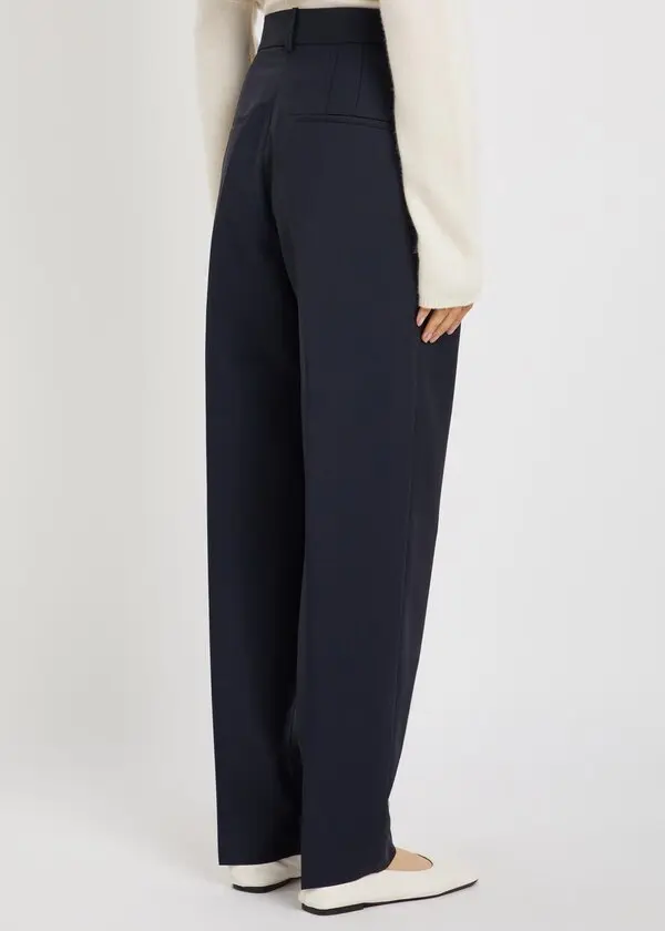 RÓHE Daria Pleated Wool-blend Trousers