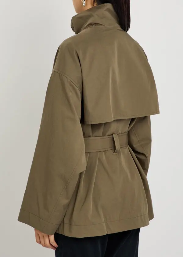 FRAME Belted Cotton Trench Jacket