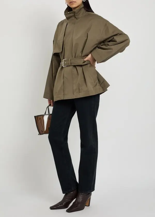 FRAME Belted Cotton Trench Jacket