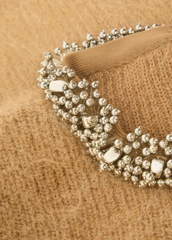 SELF-PORTRAIT Beaded Embellished Knit Jumper